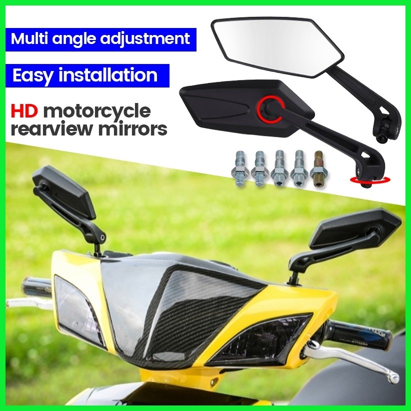 ↖ ├ Universial Side Mirror For Motorcycle Rearview Mirrors Sporty Moto ...