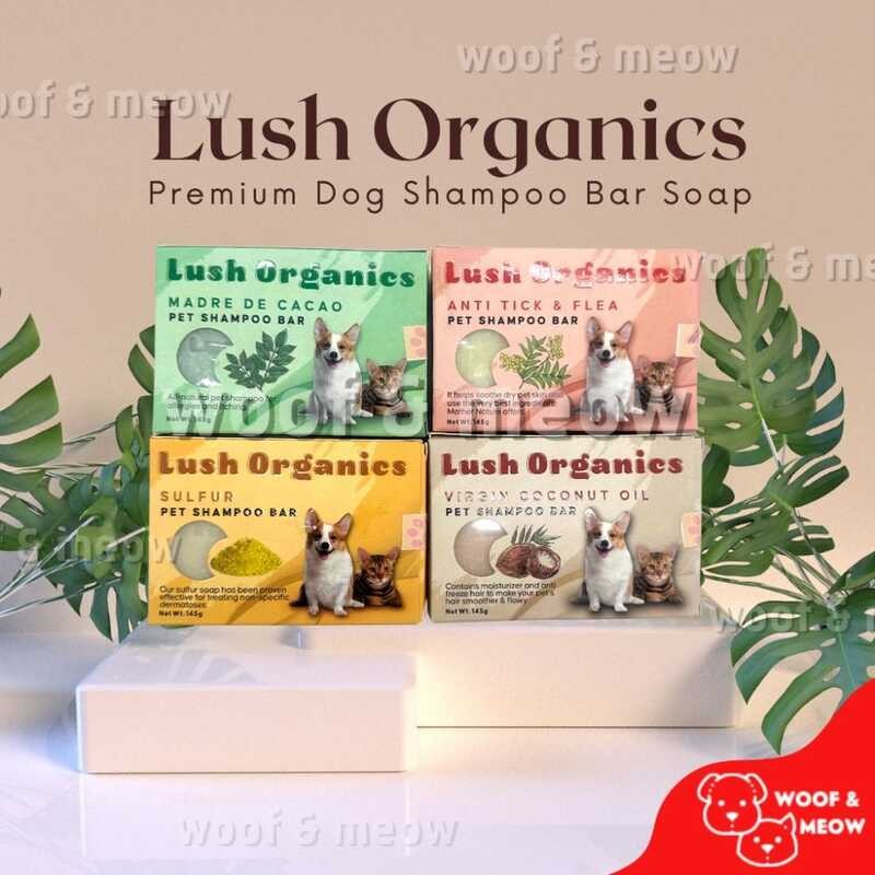 Lush Organics Pet Shampoo Bar Dog Soap 145G Sulfur, Madre De Cacao ...