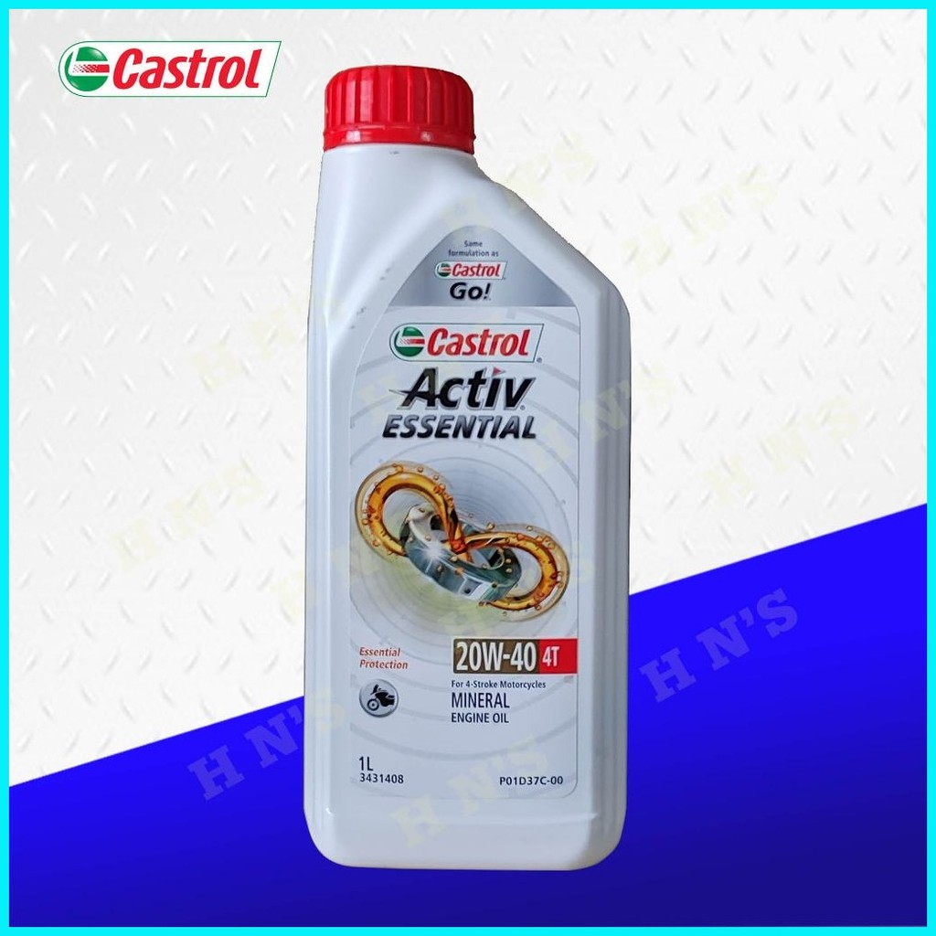 Castrol Activ Essential 20W-40 Motor Oil 1L ( 1 Liter ) | Shopee ...