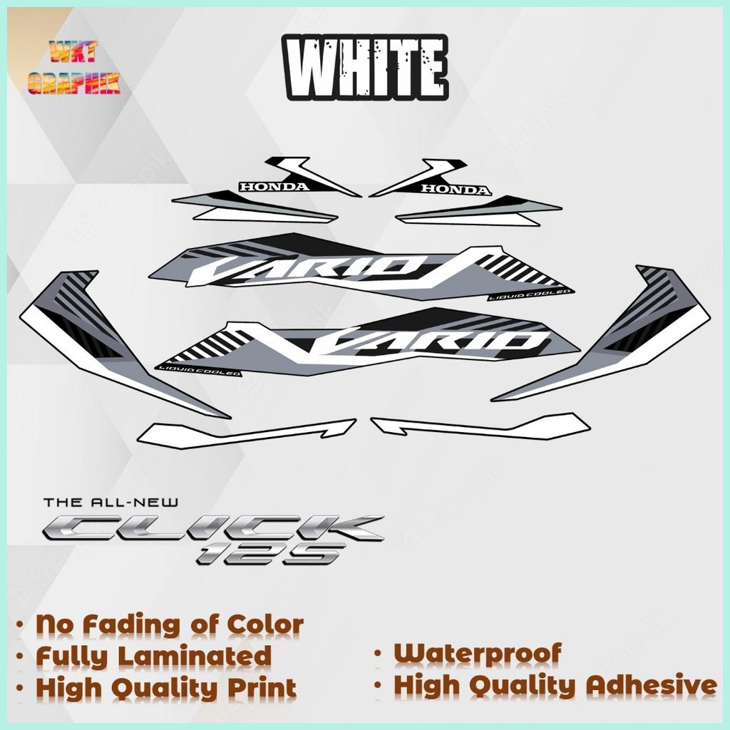 HONDA VARIO (Click) 125i V3 STOCK DECALS (WATERPROOF, LAMINATED, NO ...
