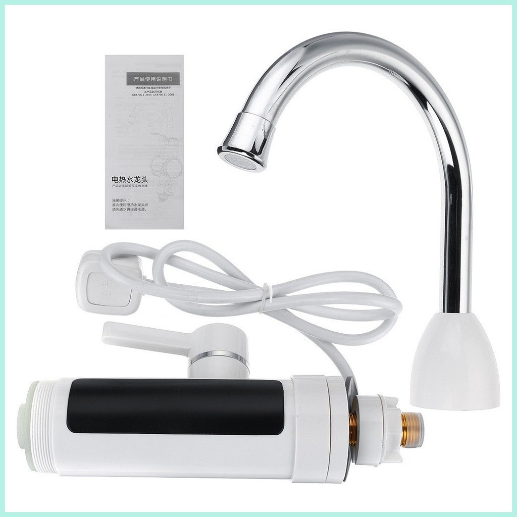 Instant Hot Water Tap Digital Electric Faucet 3000W Tankless Kitchen ...