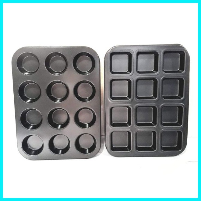 Cupcake tray and brownie tray set nonstick baking tools set baking tray ...