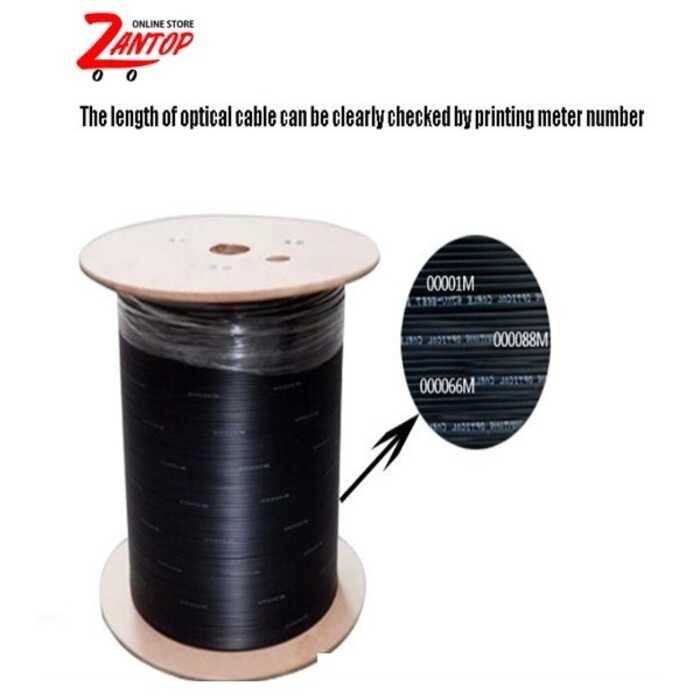 Core 1 3 Steel Fiber Cable 1Km/1.5Km Pure Black Outdoor Single Core FOC ...