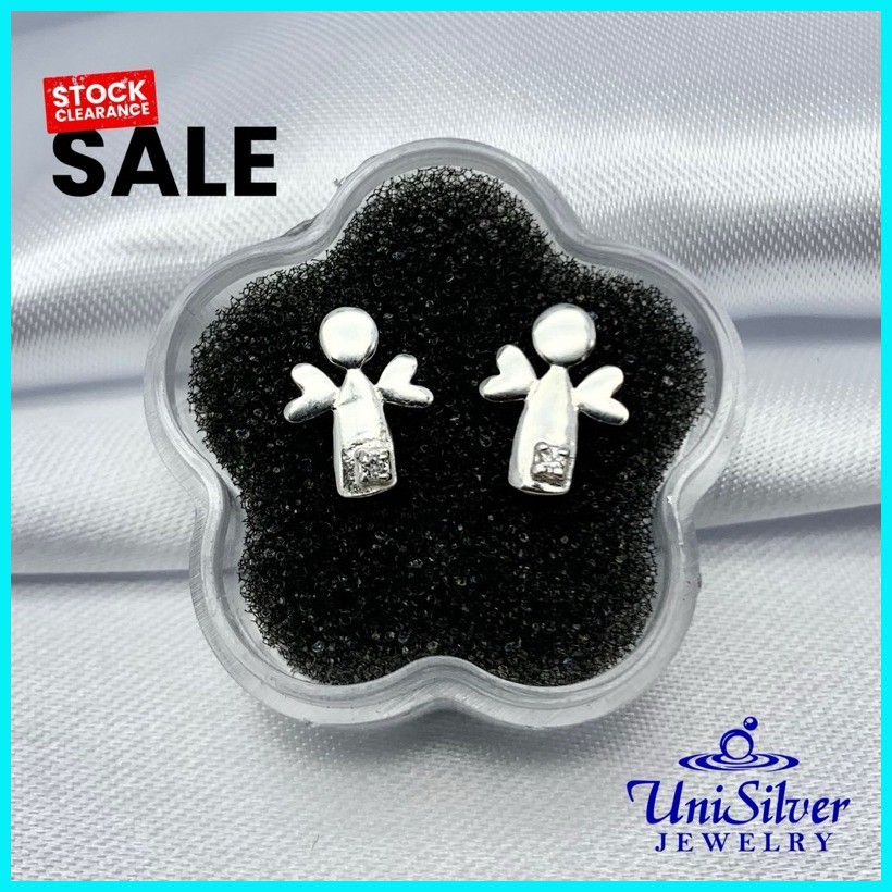 Unisilver 925 Sterling Silver Human Shape Earring (ES574-1001) | Shopee ...
