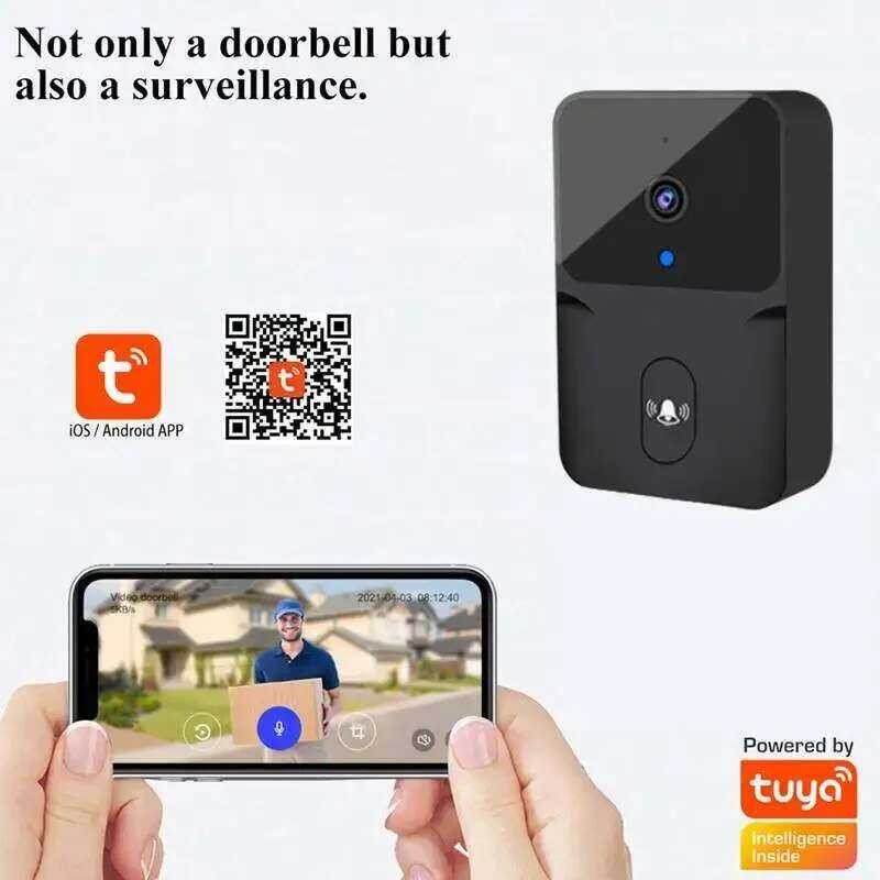 A A A Wifi Wireless Doorbell IR Night Vision Camera For IOS Android ...