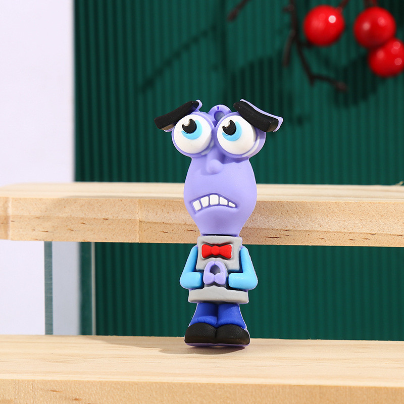 Inside Out Keychain - Disney Sadness Anxiety Anger Fear Disgust Joy ...