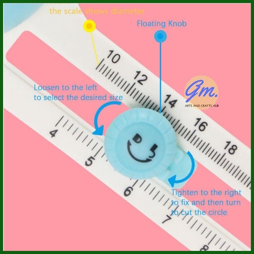 CIRCLE PAPER Cutter 3 blades Kamei Circle Paper Trimmer Diy Paper ...