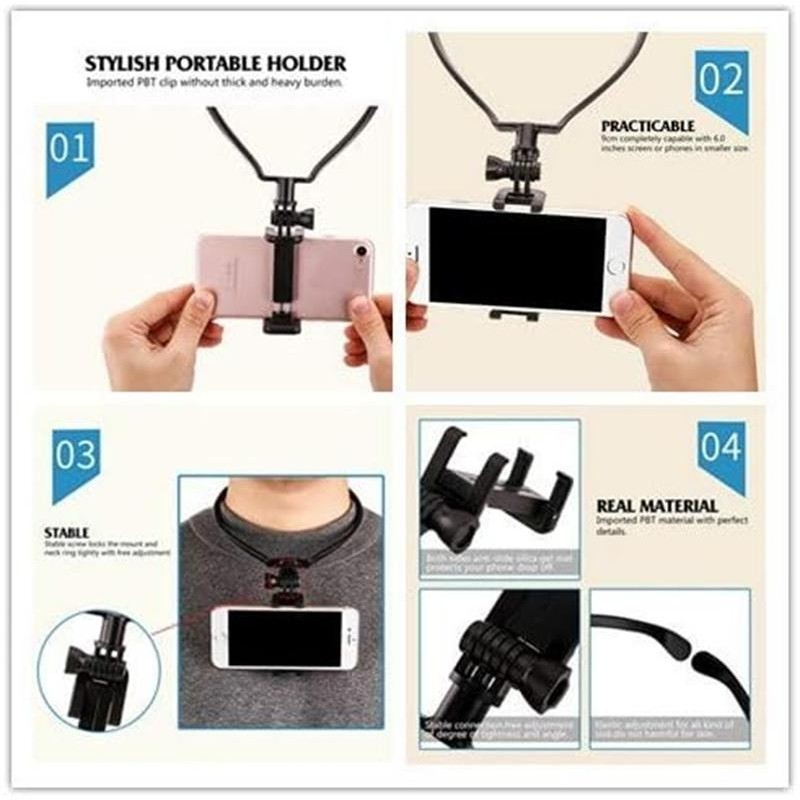 Free Gift Hands-free Wearable Neck Support Lazy Phone Holder Universal ...