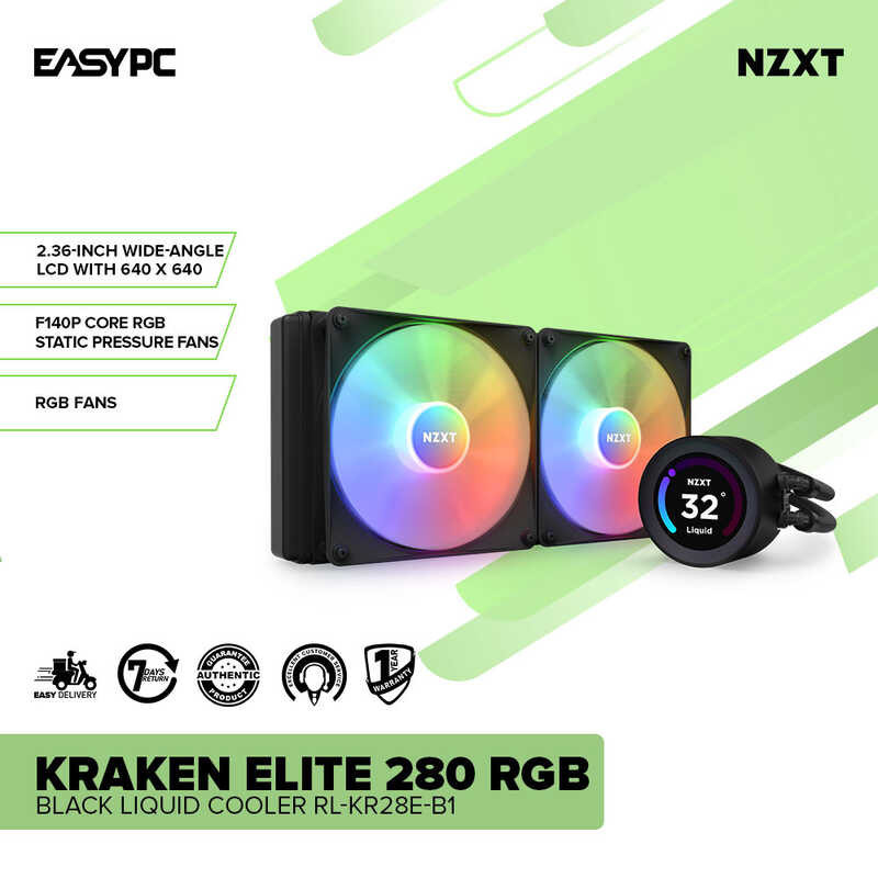 [Unk] NZXT Easypc Kraken Elite 240 280 White / 360 RGB Black Liquid ...
