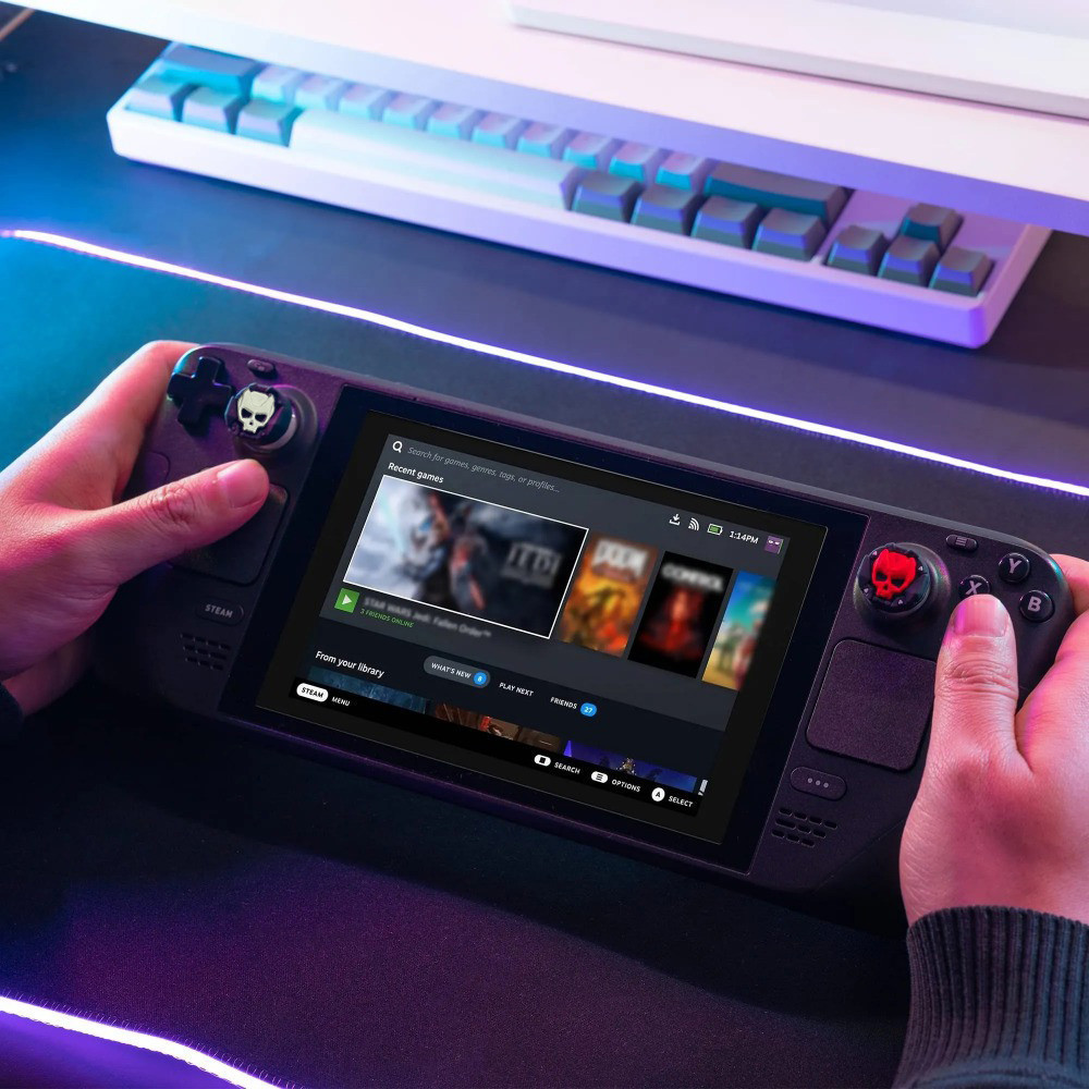 GeekShare Thumb Grip Caps for Steam Deck / Rog Ally & Rog Ally X Black ...