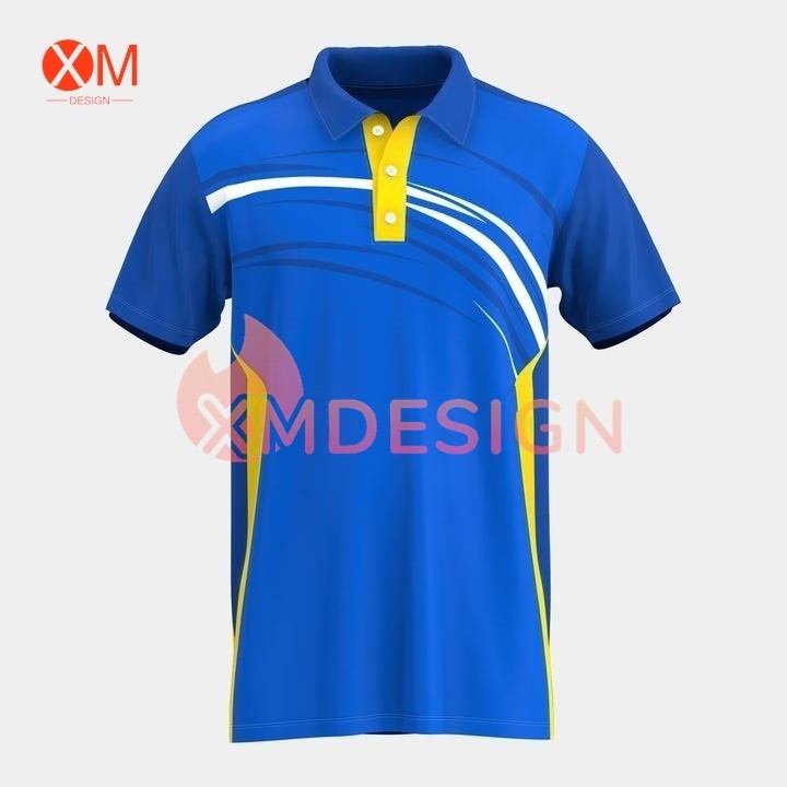 Full sublimation blue polo t shirt unisex office style uniform ...