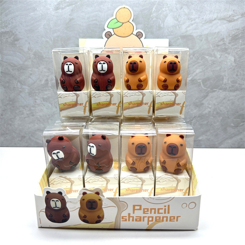 Cute Capybara Pencil Sharpener Cartoon Paw Pen-knife Students ...