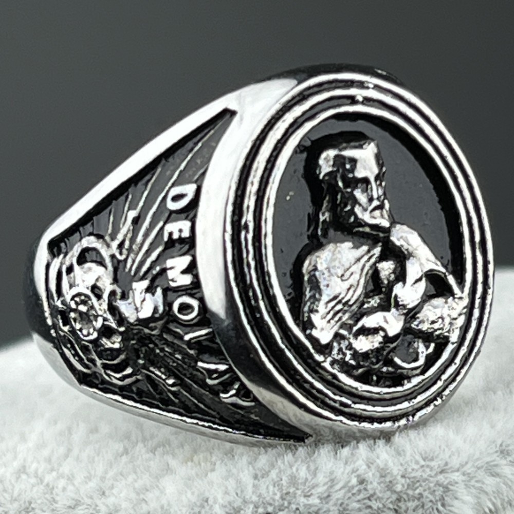 Stainless Steel Chevalier DeMolay Ring Solid Gold Plated Gift for Men ...
