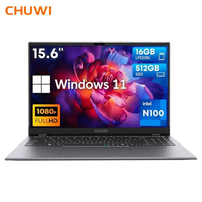 CHUWI Gemibook Plus Laptop Bagong Orihinal Na 15.6'', 512Gb SSD 16Gb Lpddr5, Intel N100(Hanggang ...
