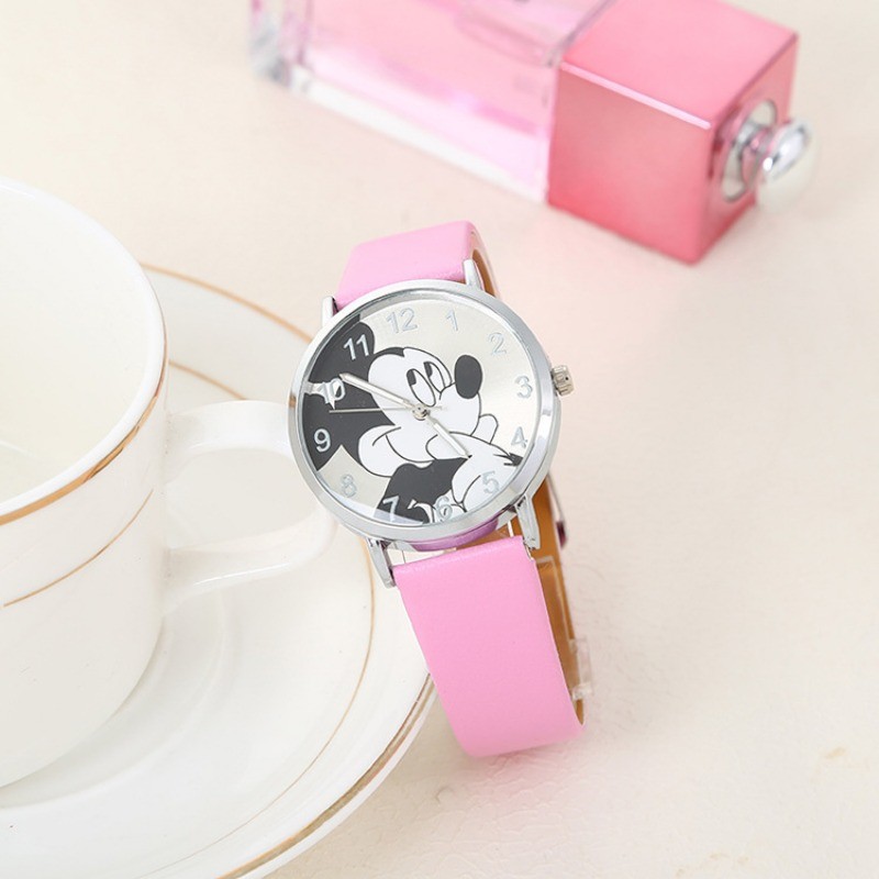 Watch, Cute Mickey Cartoon Children's Watch, Mickey Mouse PU Belt ...