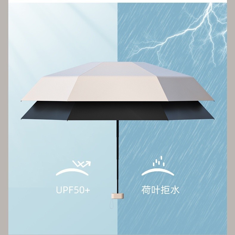 Small anti-uv pure color umbrella foldable and portable mini umbrella ...