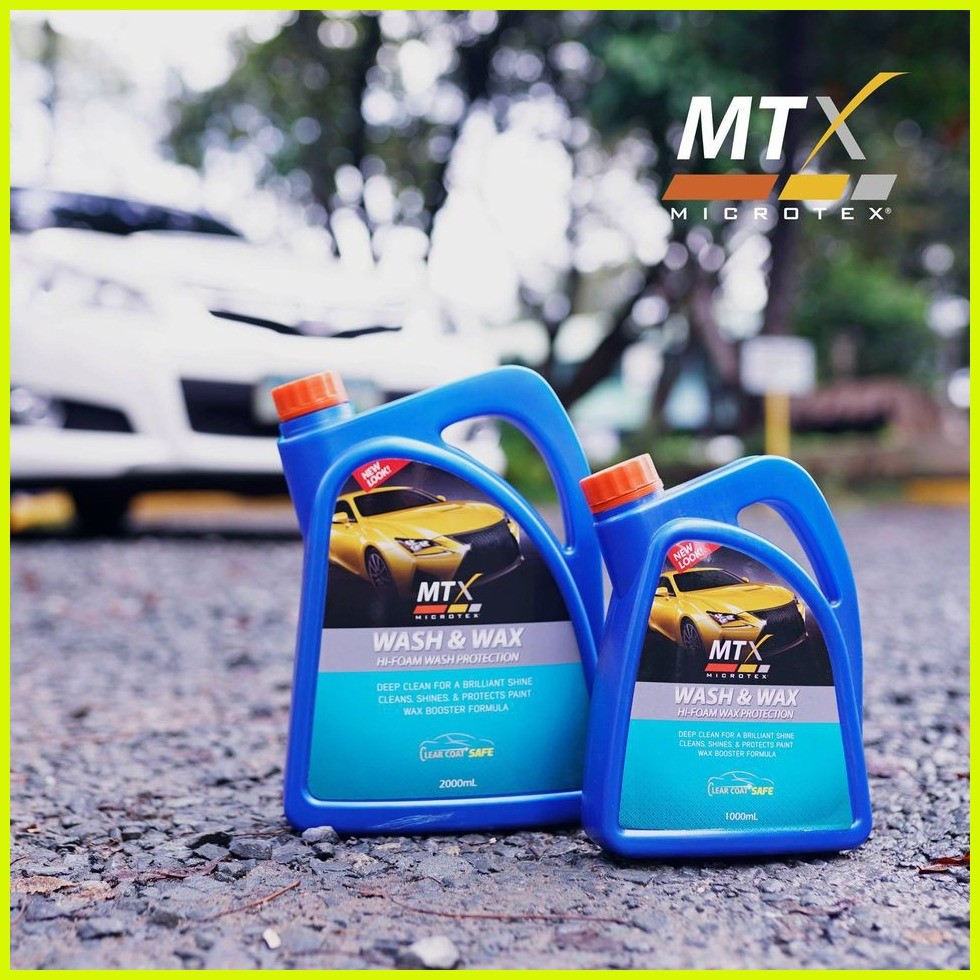 ☼ ๑ Microtex Wash and Wax 1L (Hi-Foam Wax Protection Car Shampoo, MTX ...