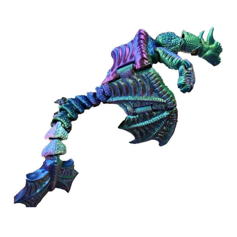 3D Finger Printed Model Articulated Flying Dragon Puppet Toy Stress ...