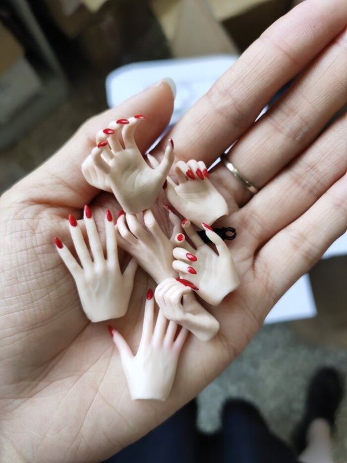 1/6 Replaceable Nail Fingers Hands Shape Props Accessory Model Fit ...