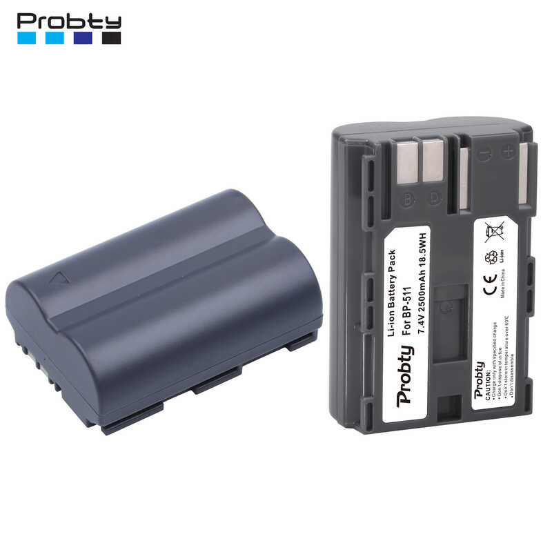 2500Mah Bp-511 Bp-511A Batteries For Canon EOS 5D 10D 20D 30D 40D 50D ...