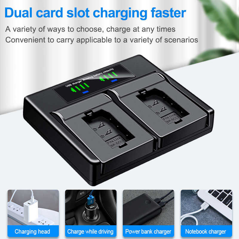 For HQIX Leica M11 Camera Bp-Scl7 Dual Charger Battery | Shopee Philippines