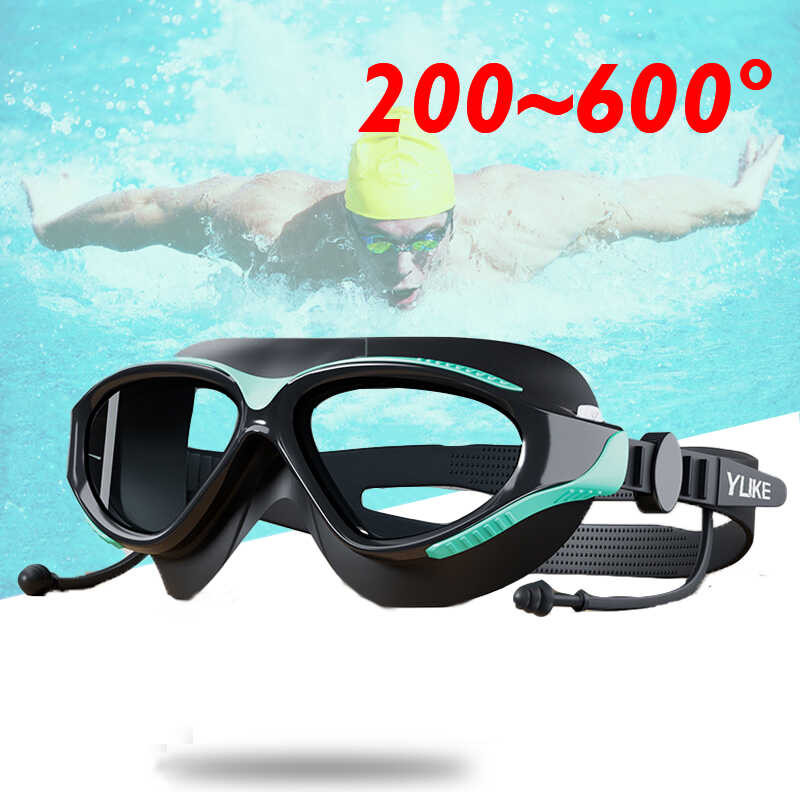 -2.0~6.0 Adult Mya Swim Goggles With Earplug Waterproonti-Fog HD Large ...
