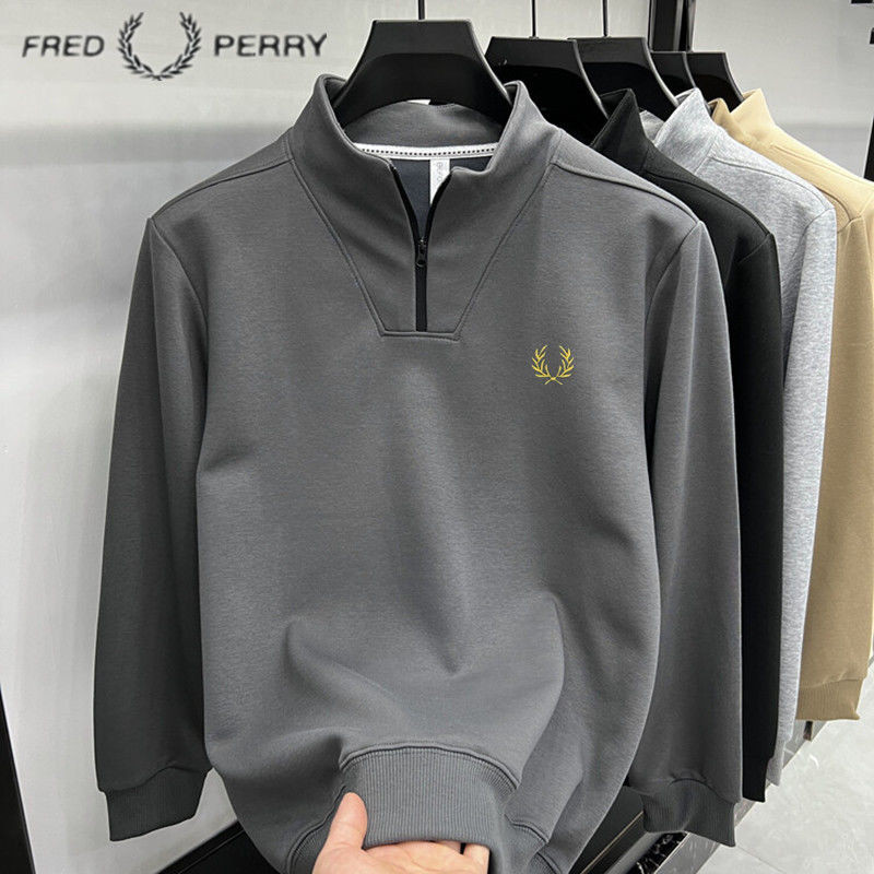 Fred Perry Wheat Fall Men's Sweater Fashionable Embroidered Pullover ...
