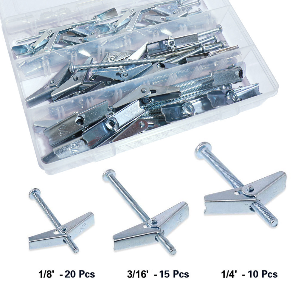 Heavy Duty Hollow Wall Anchors for Drywall Ceiling, Toggle Bolts and ...