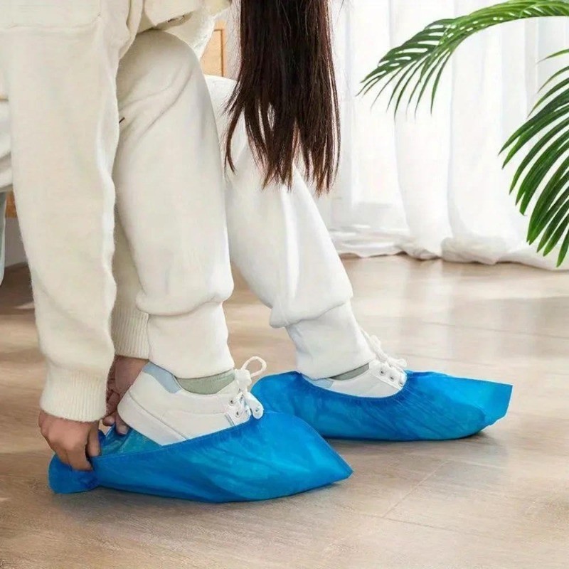 100Pcs Disposable Shoe Cover Breathable Non-woven Fabric Shoe Boot ...