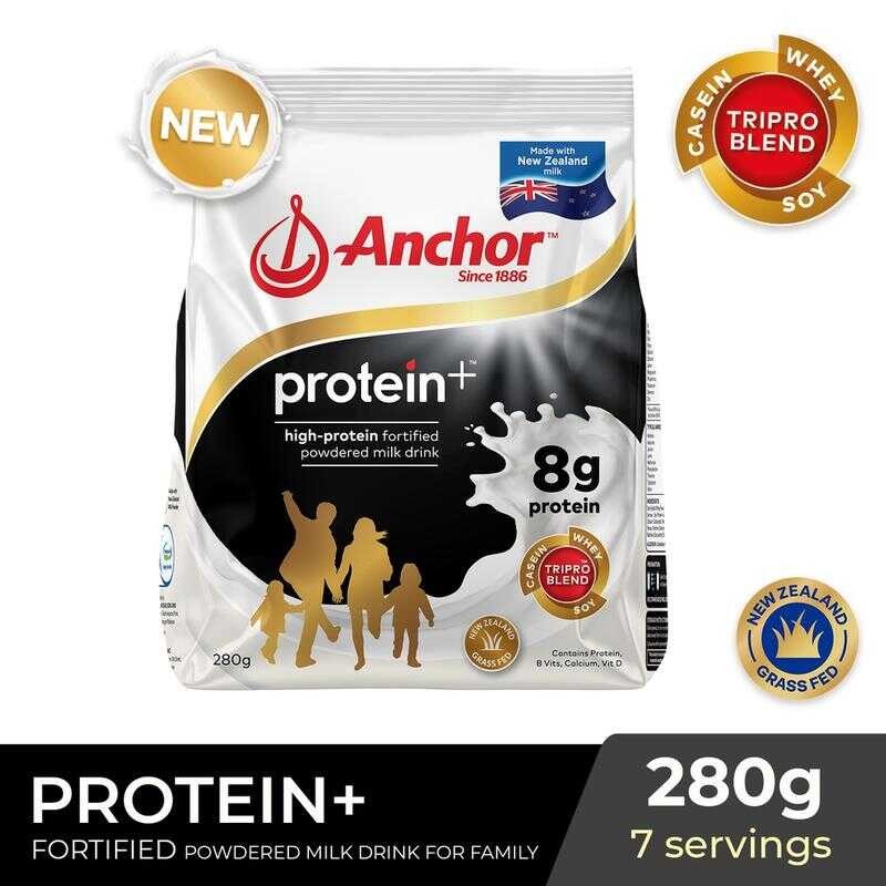 Anchor Protein Plus Milk Powder Plain 280G | Shopee Philippines