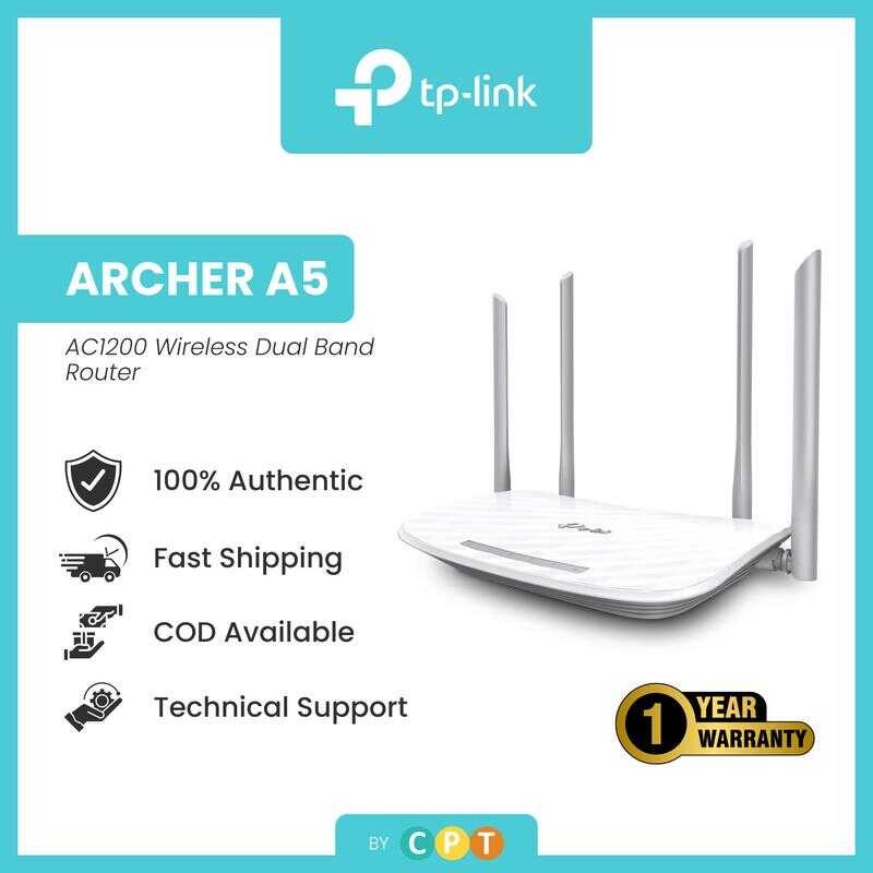 Tp-Link Archer A5 Ac1200 Wireless Dual Band 2.4Ghz & 5Ghz Wifi Router ...
