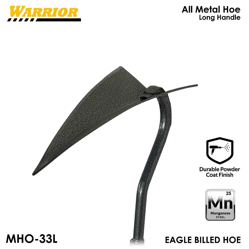 WARRIOR Weeding Hoe EAGLE BILLED All-Steel Long Handle Rake Garden ...