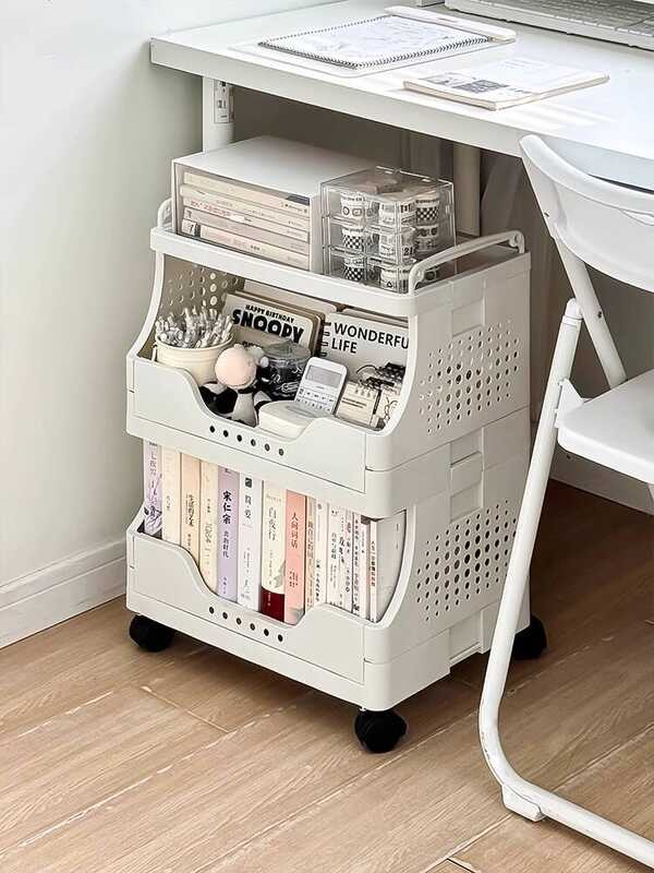 LY Office Under Desk Storage Rack Workstation Organizer Multi-Layer ...