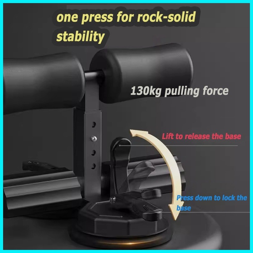 Upgraded Double Suction Cups Sit Up Bar Stand Tool Waist Abdomen ...
