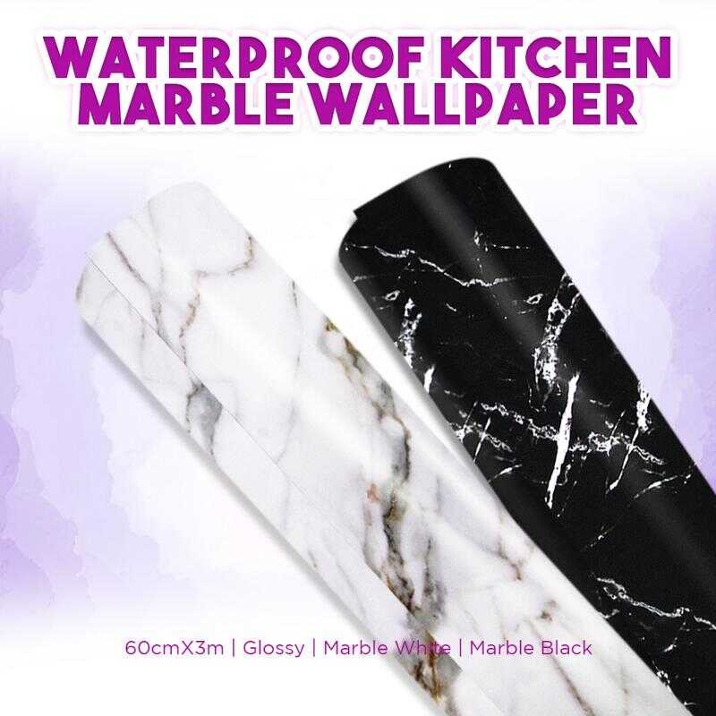 WATERPROOF KITCHEN MARBLE WALLPAPER 60Cmx3m 8C1 51B | Shopee Philippines