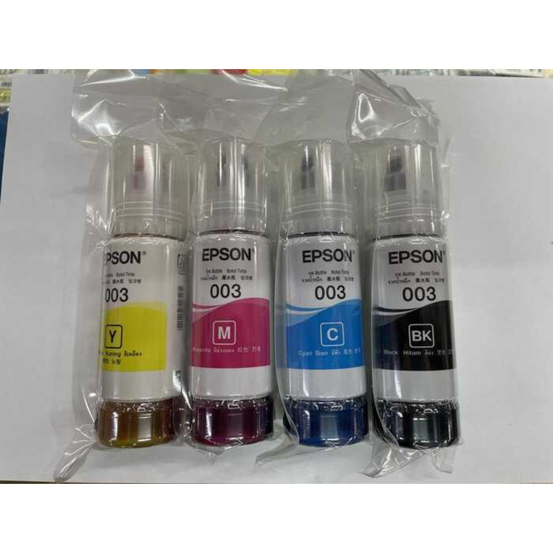 Epson 003 Original Ink Bottles BLACK C,M,Y SET FOR PRINTER L3110 L3150 ...