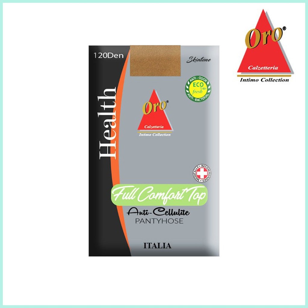 ORO Health Anti-Cellulite Full Comfort Top Pantyhose Stockings 120Den ...