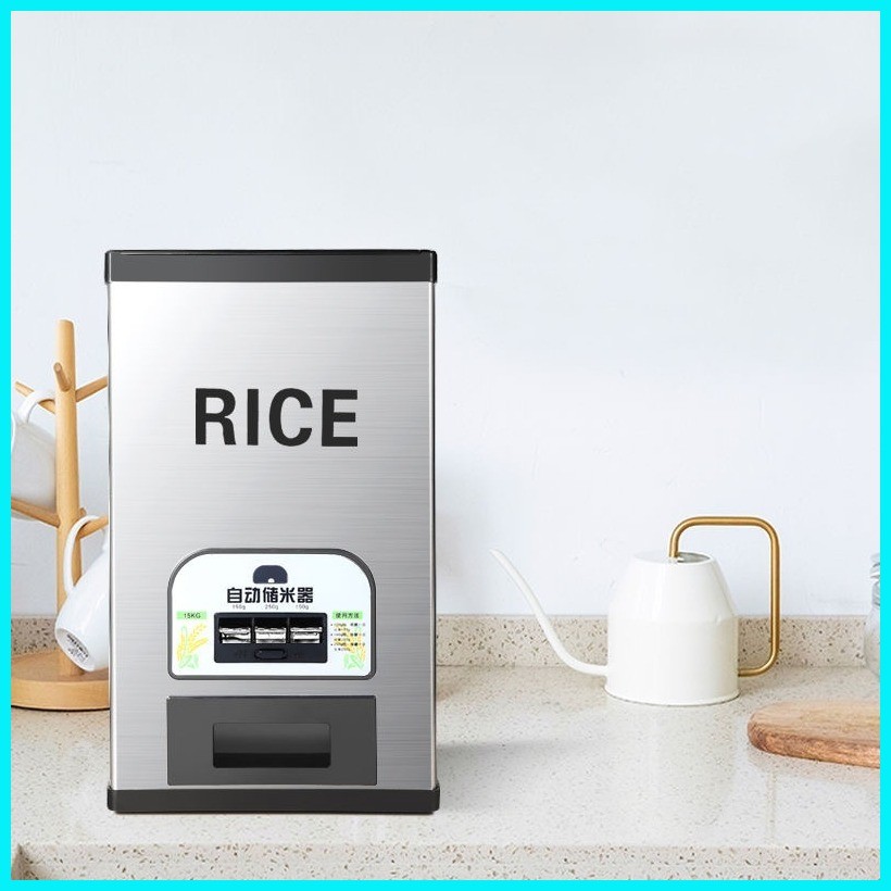 TURRI Household 20 /25 Kilos Rice Storage Rice Automatic Rice Dispenser ...