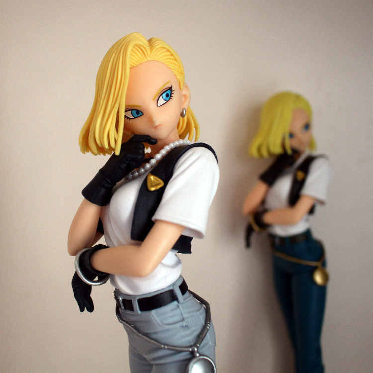 XH Anime Flash Sparkling Charm Dragon Ball Z Cyborg No. 18 Figure ...