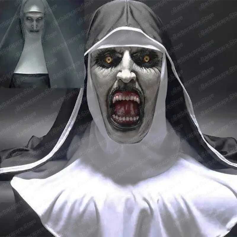 New Makeup 2024 Nun Mask Tricked Ghost Face Scary Latex Headgear ...
