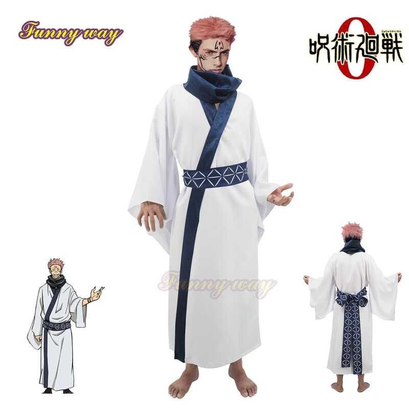 Jujutsu Anime Kaisen Ryomen Sukuna Cosplay Costume Uniform Kimono Na ...
