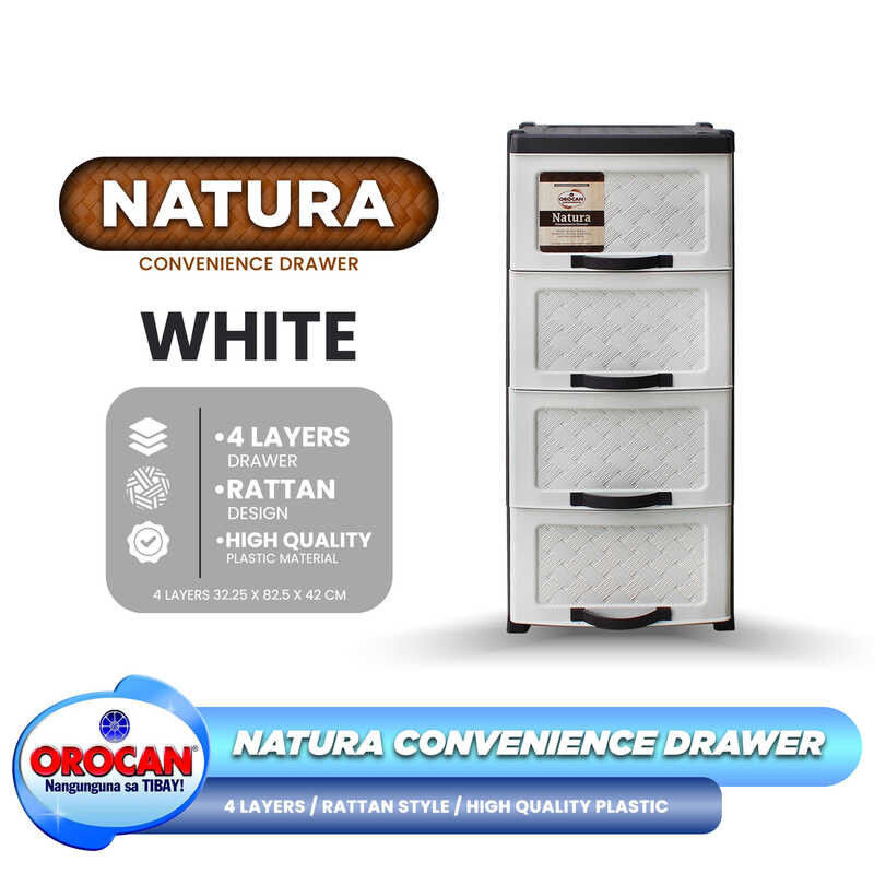 Natura Drawer Orocan 4 Layers Available In Beige & Brown Rattan Elegant ...