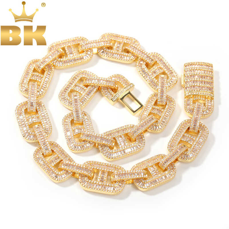 Ang BLING KING 15Mm Miami Cuban Necklace Para Sa Men Hiphop CZ ...