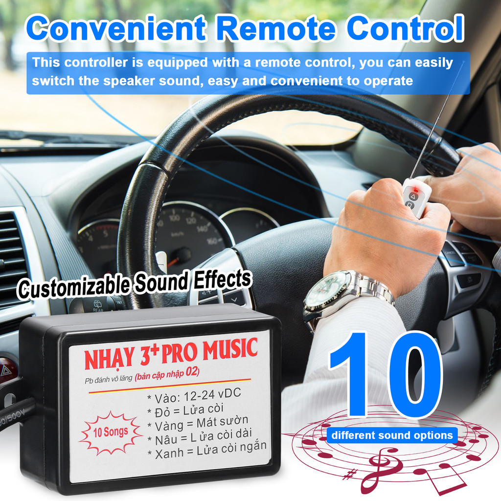 Car Horn Controller Electric Horn Speaker Sound Control Unit with 8 ...