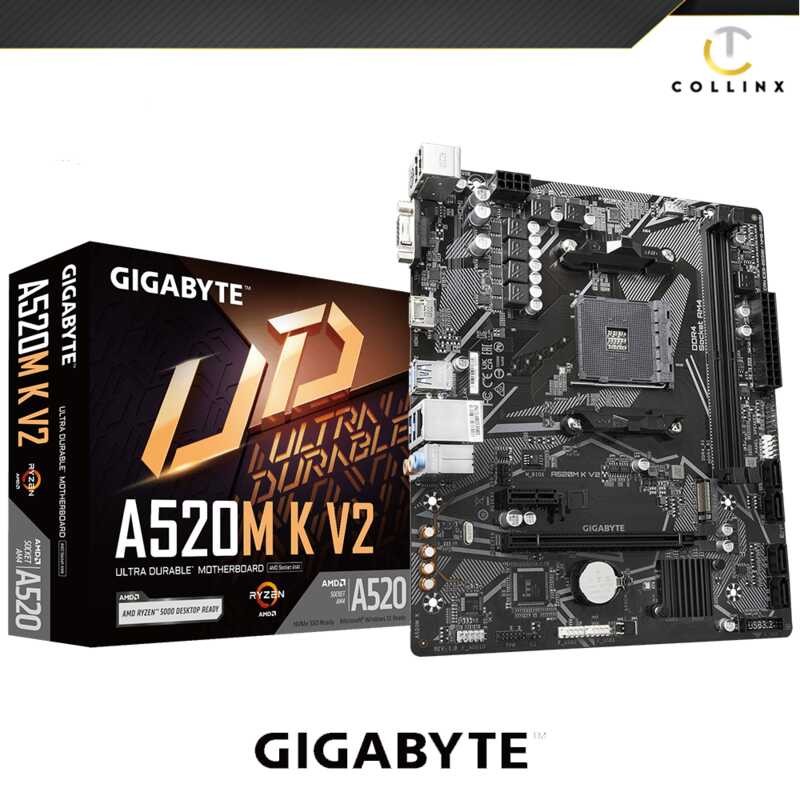 GIGABYTE Ga-A520m-K-V2 Vga+Hdm Motherboard | Smart Fan 5 | Pcie Gen3 X4 ...