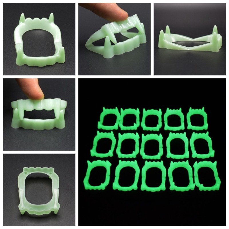 Halloween Party Luminous Glow Terrorist Toy Vampire Makeup Non-toxic ...