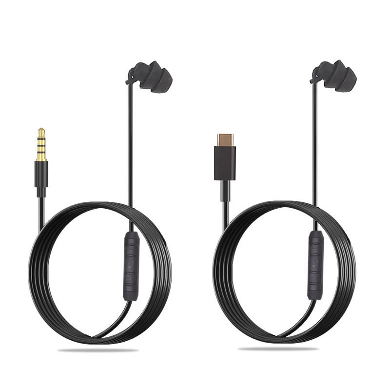 3.5mm Single Side Earbud Headsets With Mic Type C Connector Wired ...