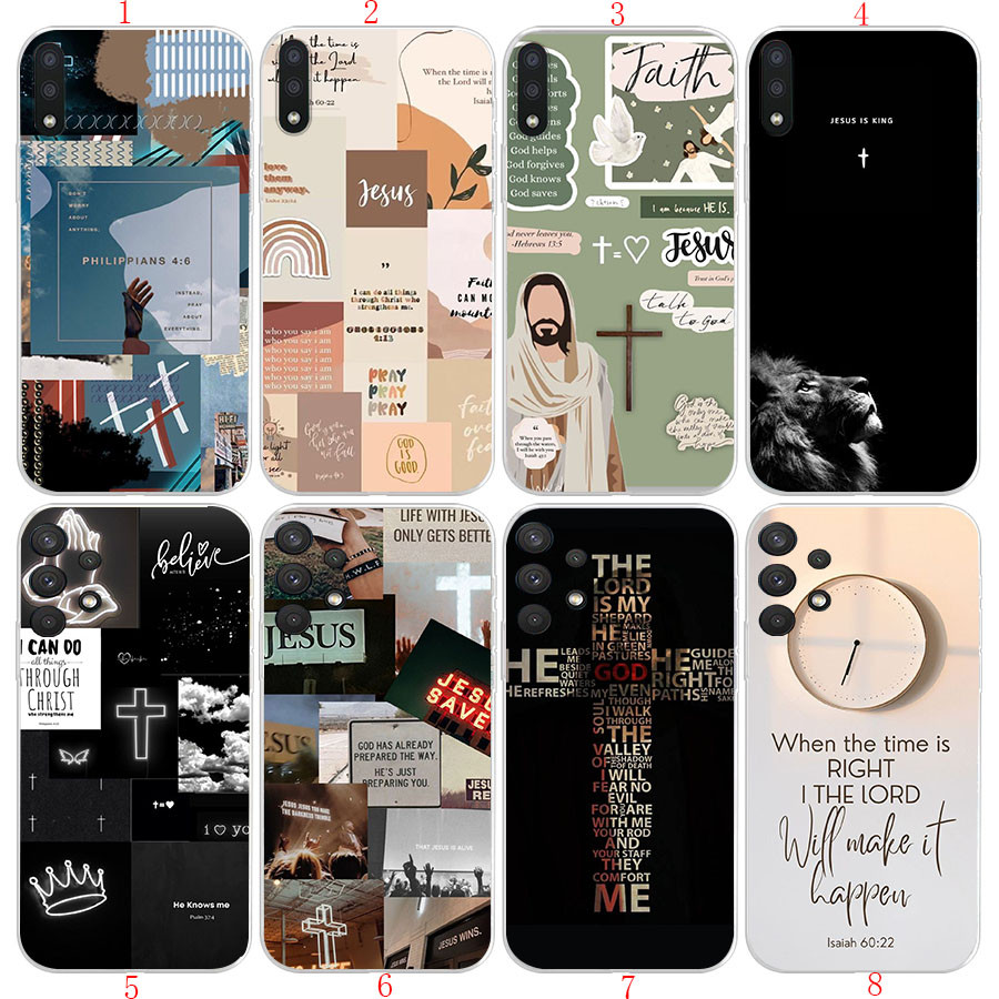 Samsung A15 A55 A35 A25 A05 s S24 Ultra Plus Bible verse Christ ...