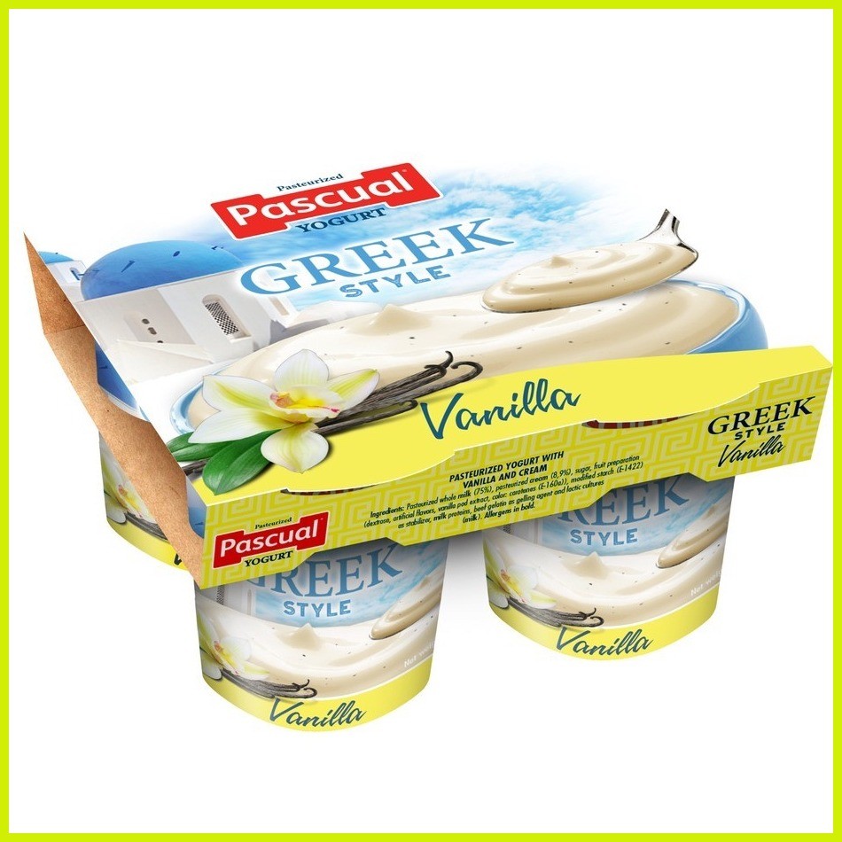 ♒ Pascual Greek Style Vanilla Yogurt (4 x 100g) | Shopee Philippines