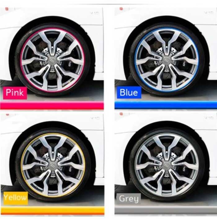 PVC 8M Wheel Protector Sticker Rim Guard Rubber Strip Anti Scraping ...